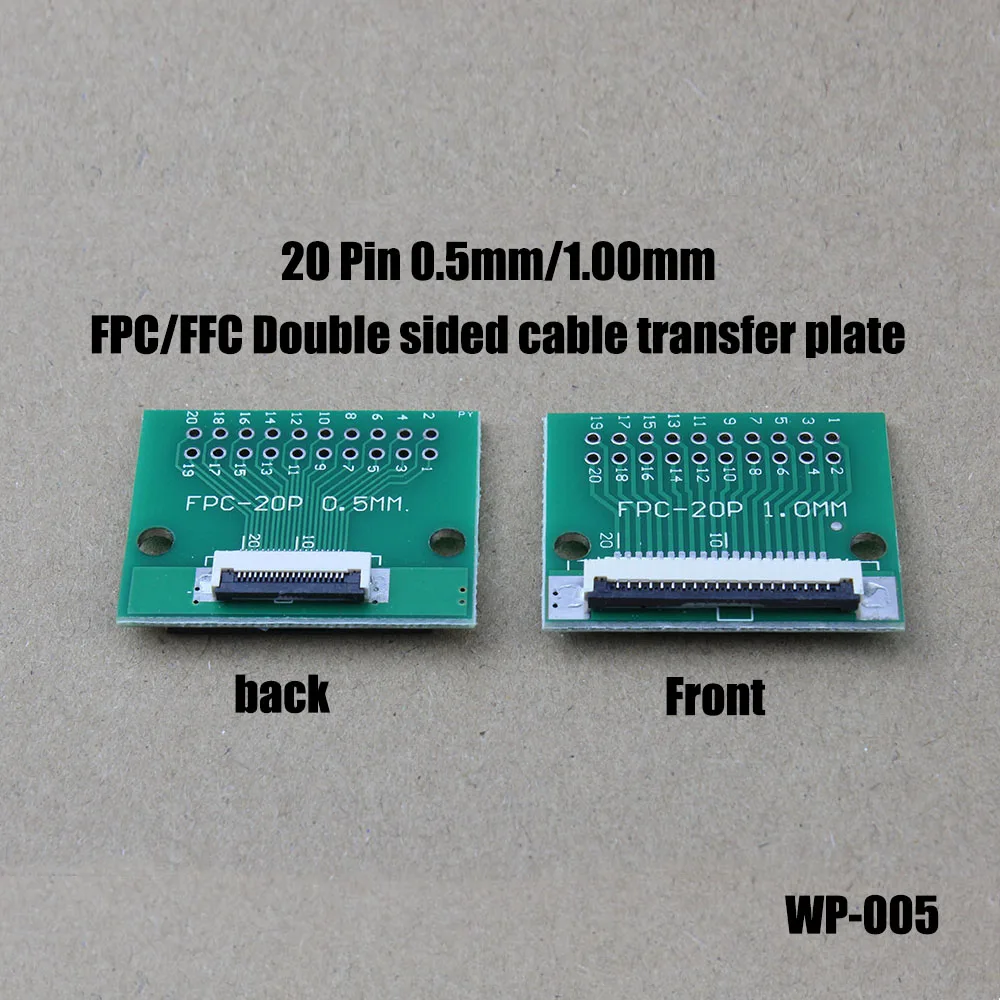 FPC/FFC PCB Flat Cable Transfer Plate Is Directly Inserted DIY 0.5 mm 1mm Spacing Connector 20P ...