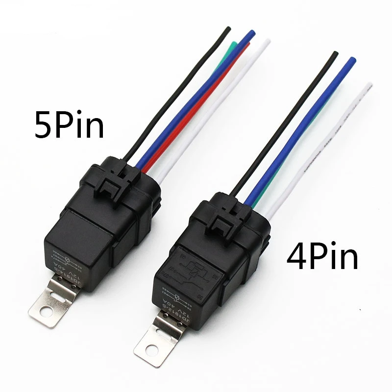 Relé integrado impermeable con enchufe con cable, conector sellado de relé de potencia de 4/5 ...