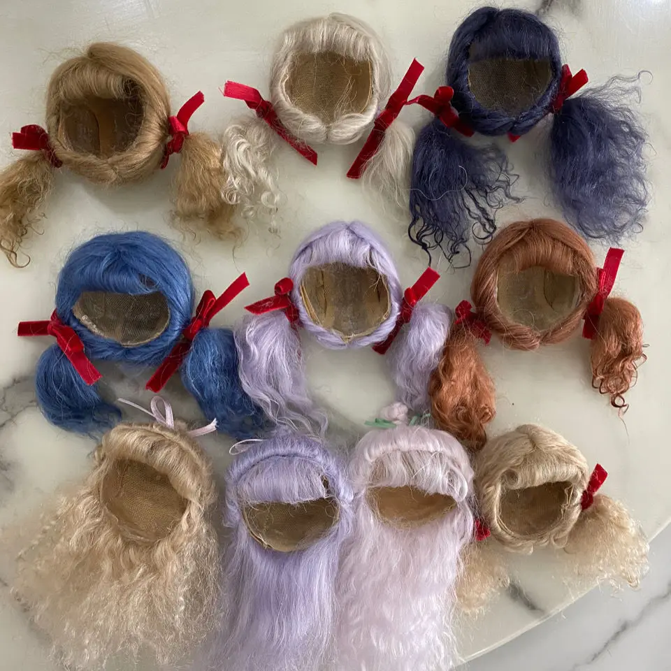 Bjd Doll Wigs 1/8 1/6 Bjd Wigs Purely Handmade Fashion Princess Curls ...
