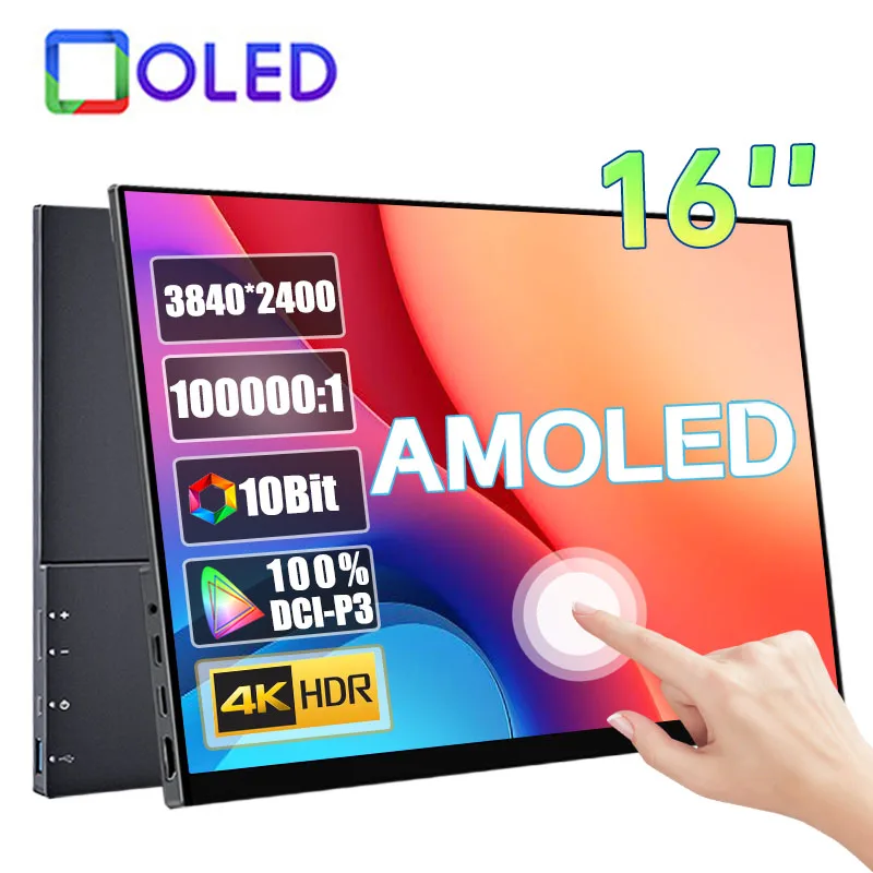 Monitor-port-til-do-tela-t-ctil-de-AMOLED-16-4K-3840x2400P-100-DCI-P3 ...