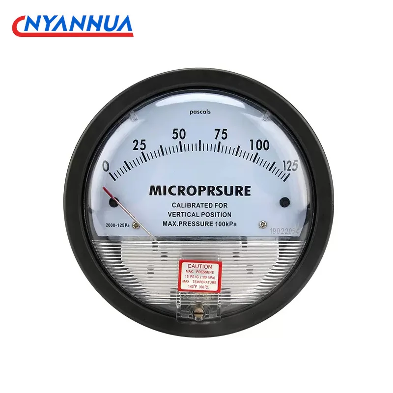Micro medidor de presión diferencial, puntero redondo para salud médica y microelectrónica