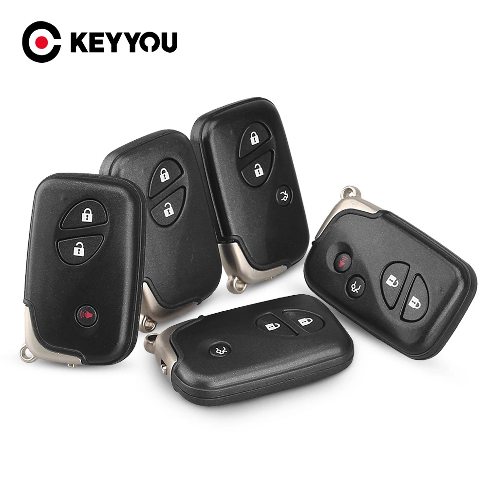 KEYYOU 2/3/4 Button Keyless Entry Key Shell Smart Remote Key Case For ...