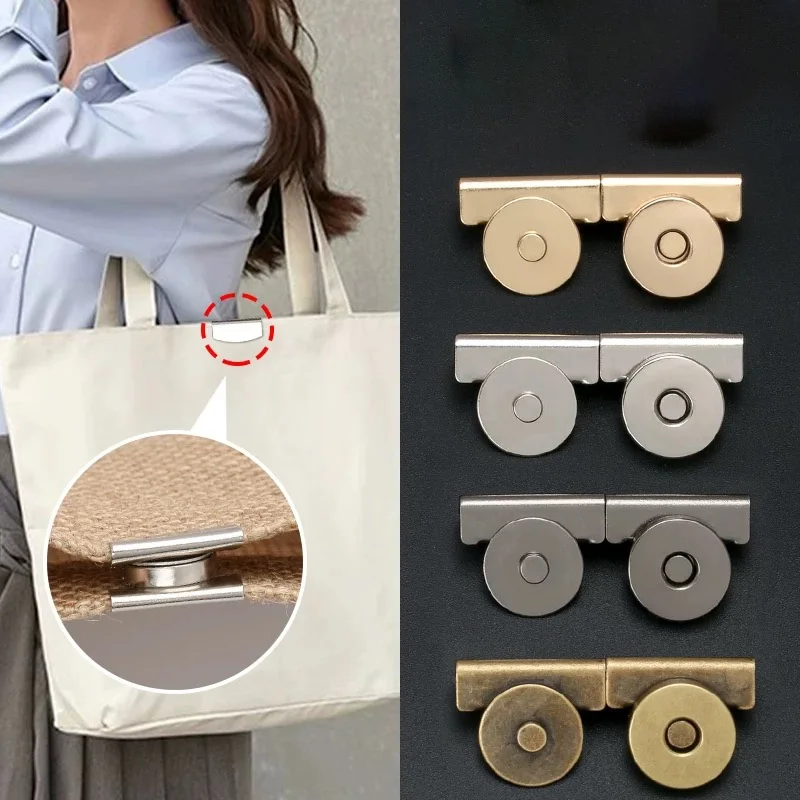 5 Pair Snap Buttons Metal Seamless Magnetic Buckle Clasp for Tote Bags ...
