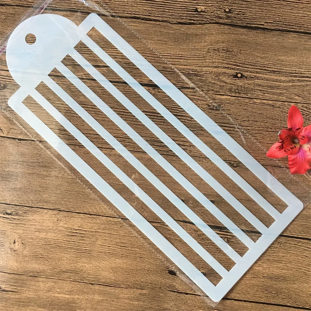44*17cm Big Line Stripe DIY Layering Stencils Painting Scrapbook ...