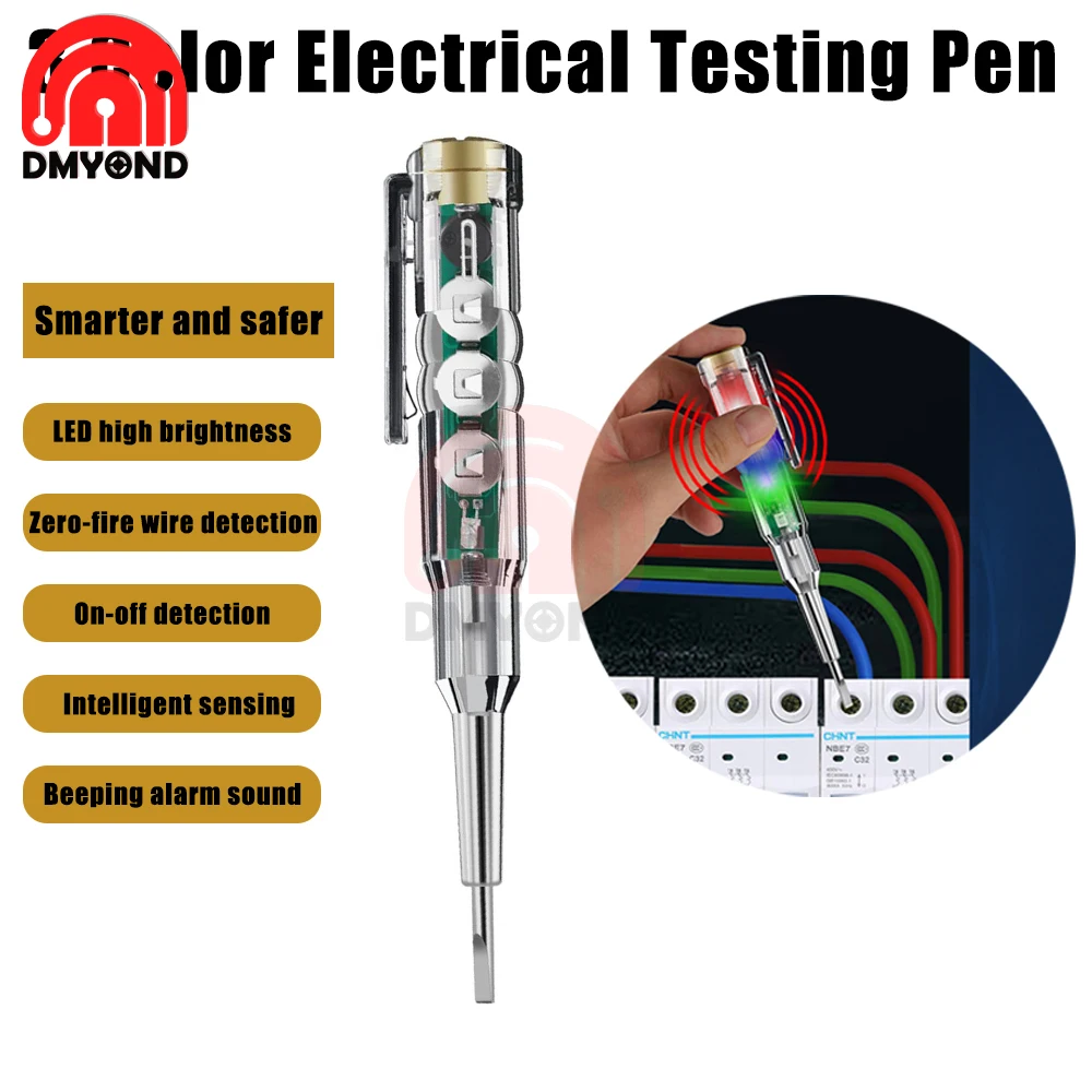 Three-lamp-Voltage-Tester-Pen-Built-in-Buzzer-Non-contact-Induction ...