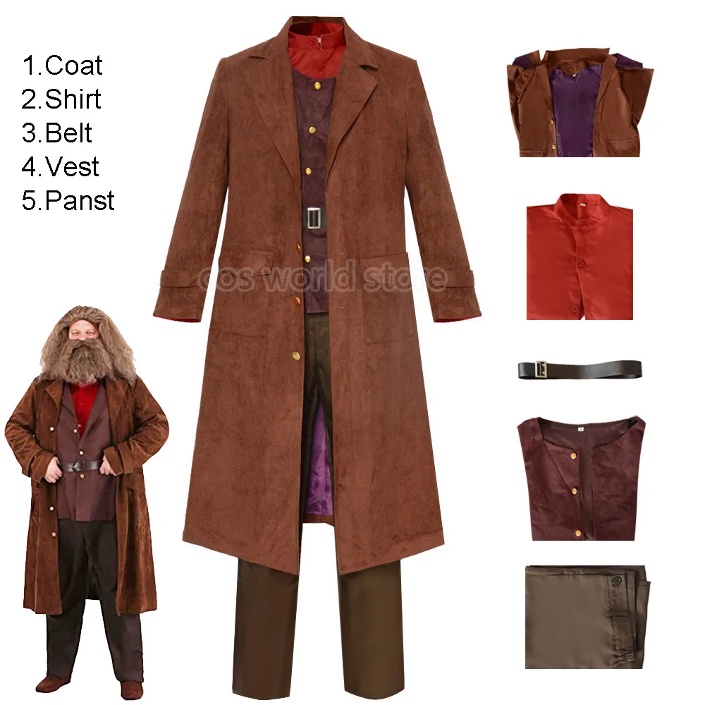 Halloween-Wizard-Rubeus-Hagrid-Cosplay-Costume-Adult-Men-Uniform-Suit ...