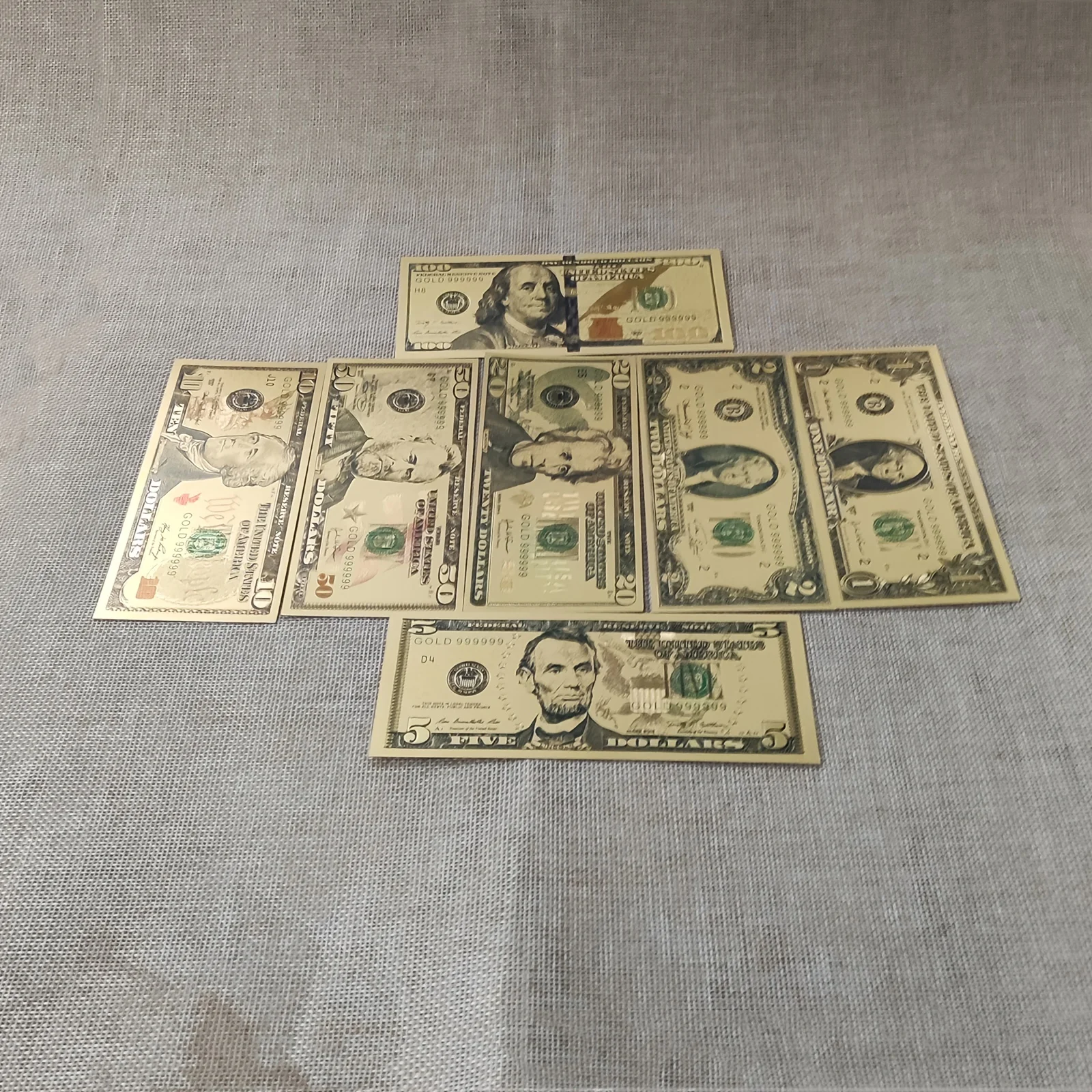 7Pcs-Gold-Plated-US-Dollar-Bills-Gold-Foil-Banknotes-Fake-Paper-Money ...