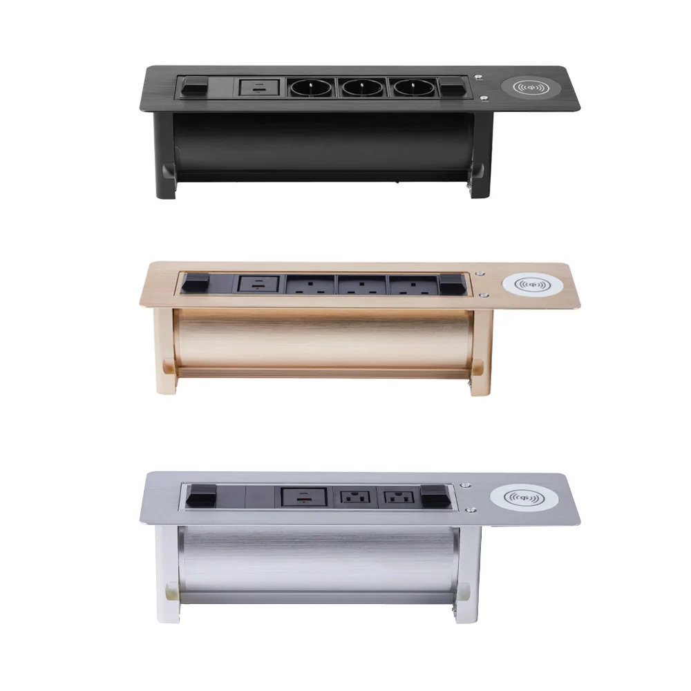 MANLEIKE-Table-Socket-Desk-Outlet-Embedded-Auto-Hidden-Socket-Office-Desktop-3AC-Plug-Outlet ...