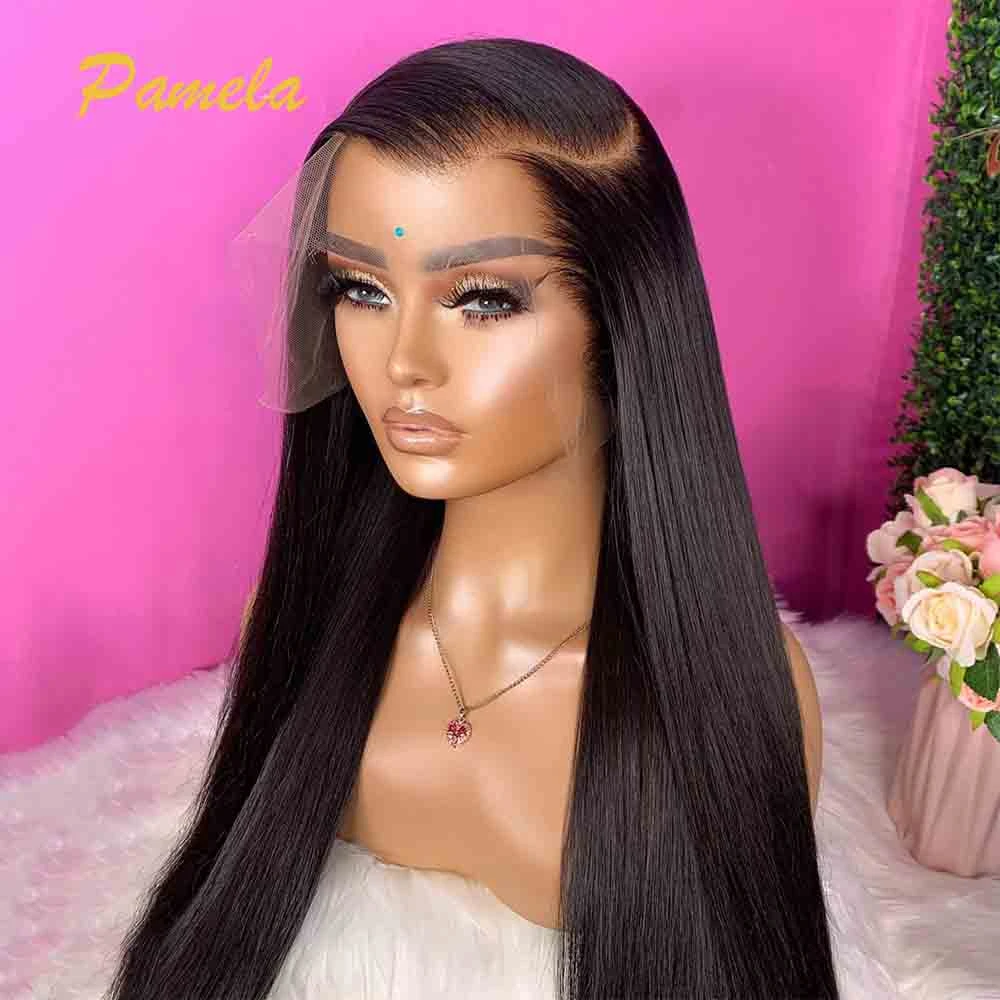 Double Drawn 250% High Density Wear and Go Glueless Wig 13x4 Bone Straight HD Transparent Lace ...