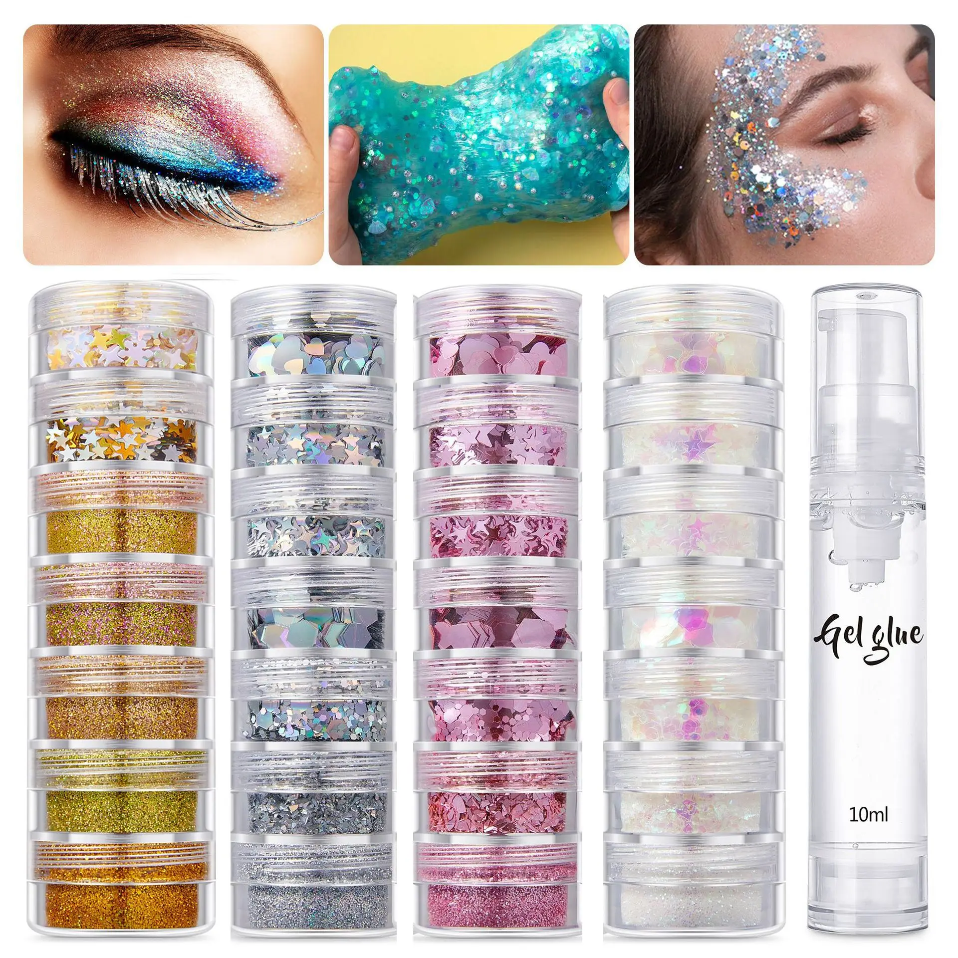 7Colors/Set Shiny Powder Gradient Glitter Pearl Powder Resin Filler ...