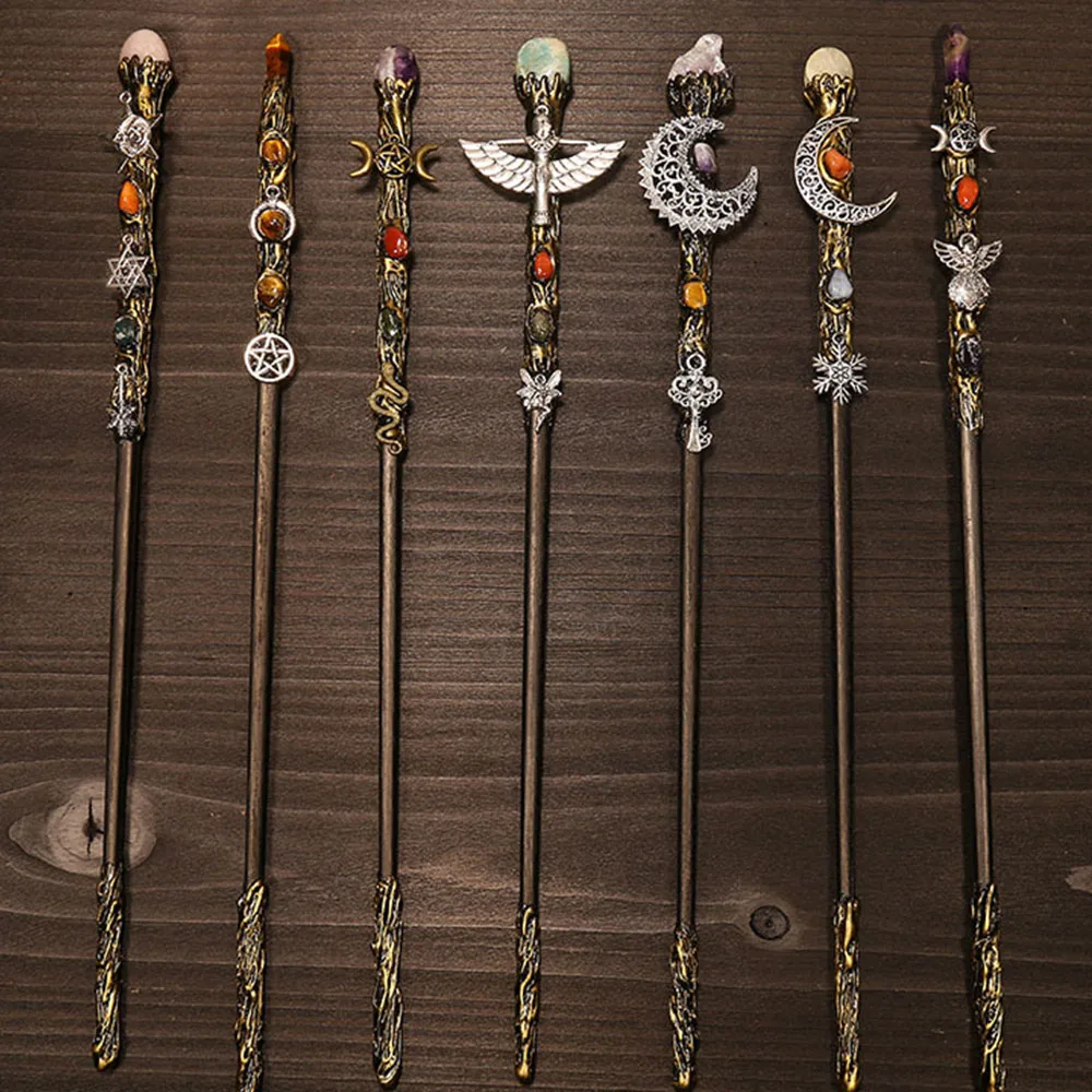 Natural Crystal Handmade Jewelry Magic Stick Princess Cosplay Props ...