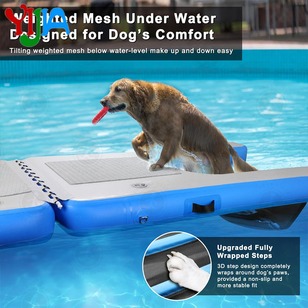 150cm-Stock-Folding-Inflatable-Stairs-Water-Pup-Plank-Dog-Ramp-Pool-Up ...