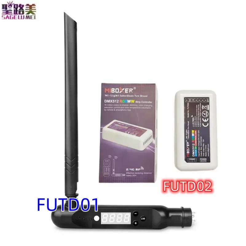 MiBoxer-FUTD01-DMX-512-Wireless-LED-Transmitter-FUTD02-DMX512-RGB-CCT ...