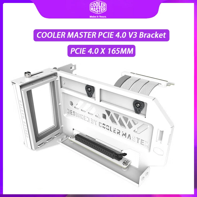 COOLER MASTER PCIE 4.0 x16 Universal Vertical GPU Holder Kit Riser ATX ...