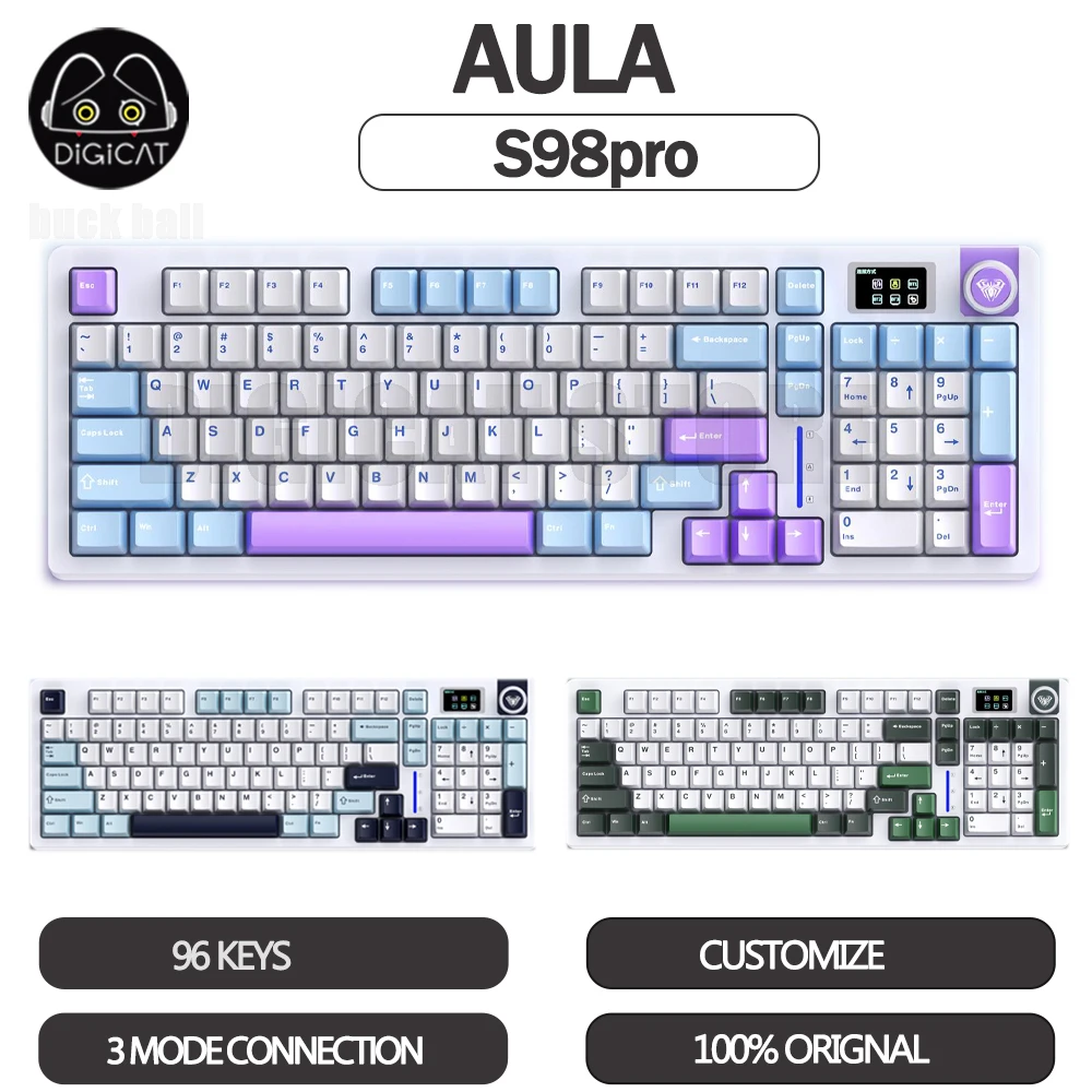 Alua-S98Pro-Mechanical-Gamer-Keyboard-3Mode-USB-2-4G-Buletooth-Wireless-Keyboard-Customized ...
