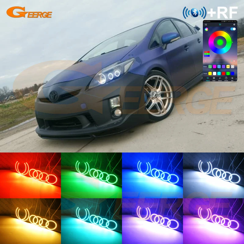 Anillos de Halo de Ojos de Ángel LED RGB multicolor Ultra brillante ...