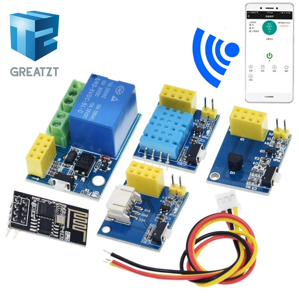 GREATZT ESP8266 5V WiFi relay module DS18B20 DHT11 RGB LED Controller ...