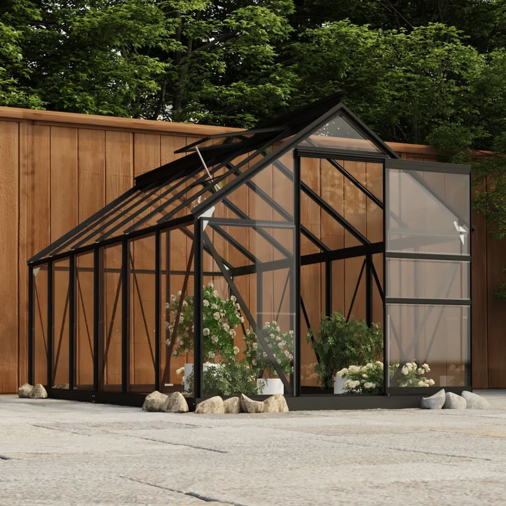 Glass-greenhouse-Anthracite-155x298x191-cm-Aluminum-Shed-Garden ...