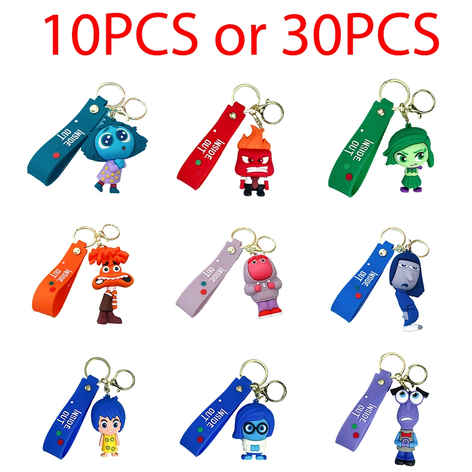 30PCS-Set-wholesale-Inside-Out-2-keychain-Figure-Cartoon-Character ...