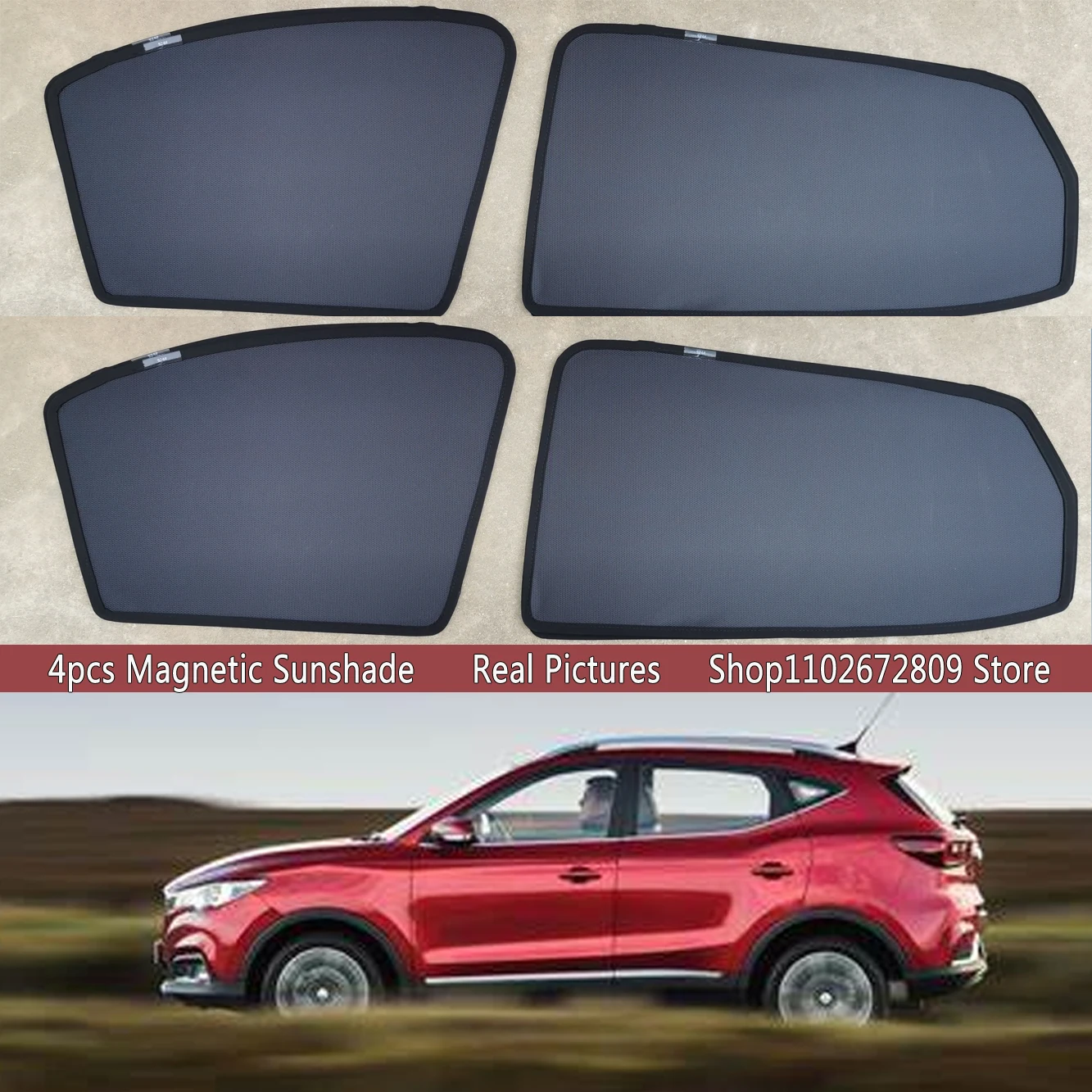 Magnetic-Car-Sunshade-Shield-Front-Windshield-Frame-Curtain-Sun-Shade ...