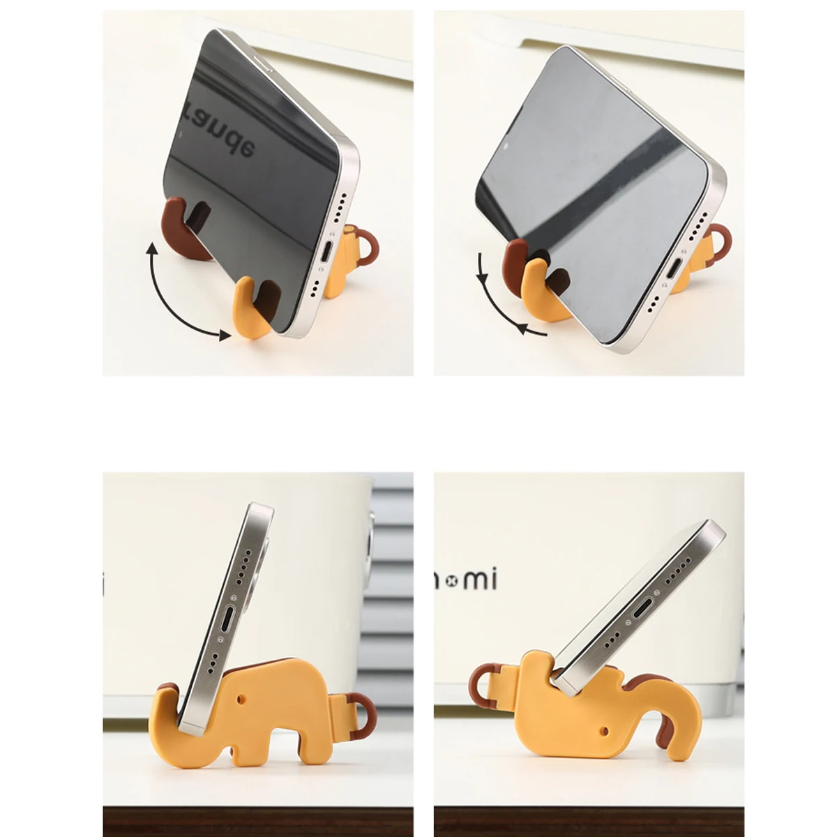 Creative-portable-Mobile-phone-holder-cartoon-elephant-desktop-foldable ...