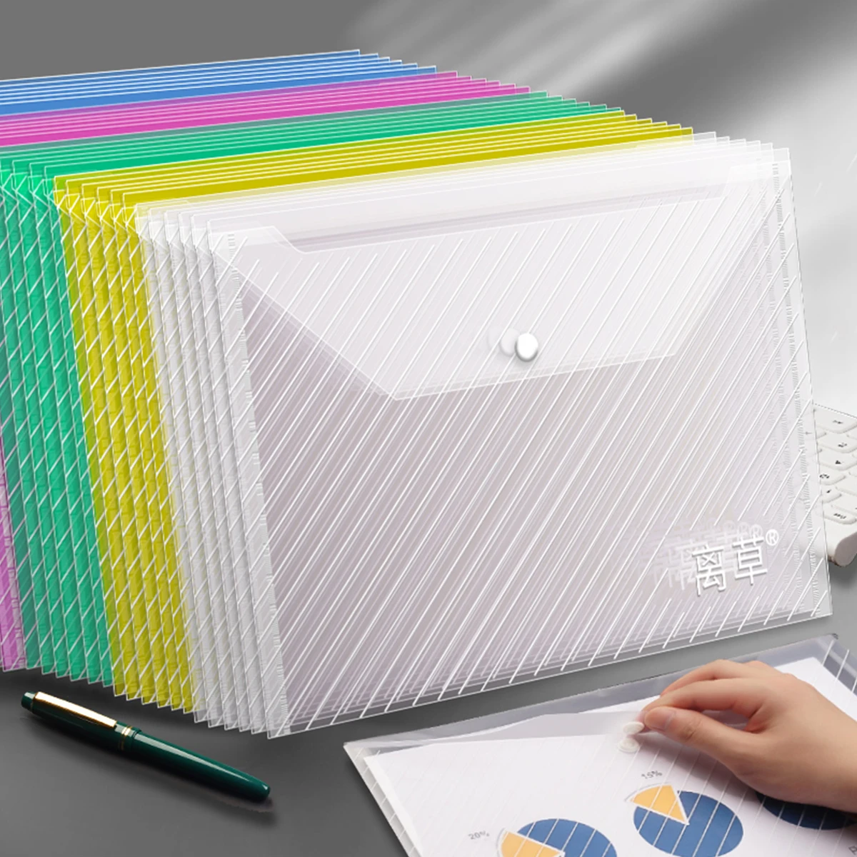 Pastas-de-arquivo-pl-stico-transparente-para-arquivar-arquivos-organizar-desktops-grande ...