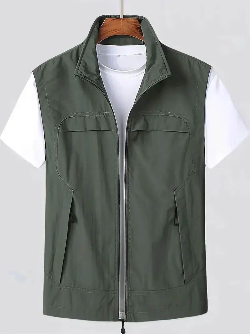 Men-s-Solid-Vest-Casual-Outdoor-Sports-Sleeveless-Jacket-For-Spring ...