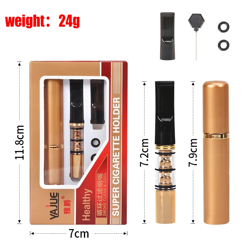 Washable Cigarette Holder Filter Reduce Tar Smoking Dual-Use Filter ...