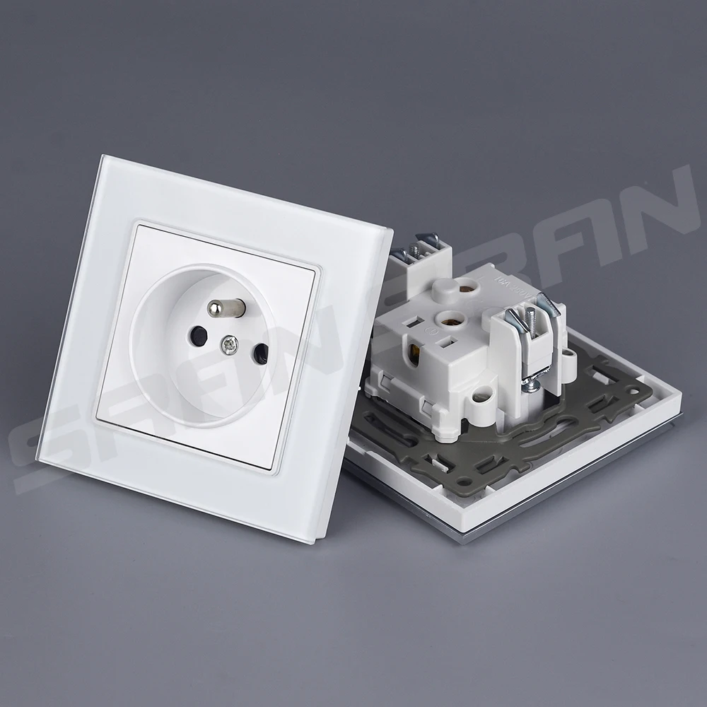 VISWE-french-electrical-socket-16A-250V-Standard-Grounding-82-82mm ...