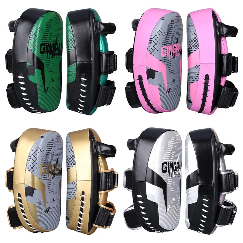 Arc-Boxing-Punching-Target-PU-Leather-Hand-Foot-Kicking-Pad-MMA ...