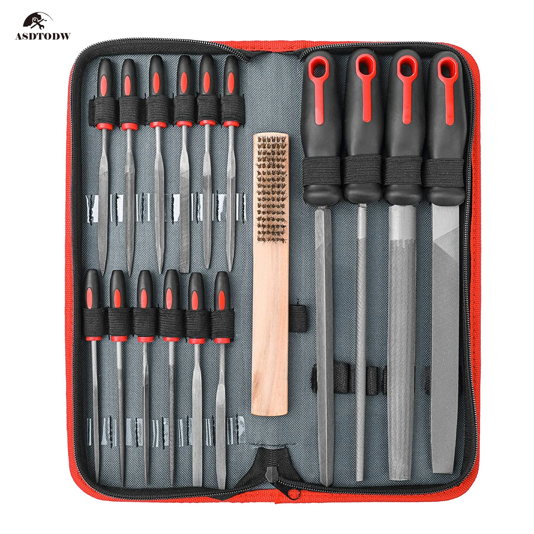 16-20pcs Metal Hand File Set Kit Including Flat, Round, Triangle, Half ...