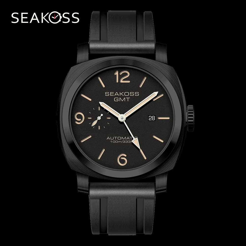 SEAKOSS-GMT-Automatic-Mechanical-Watch-For-Men-ST2557-Movement-Super ...