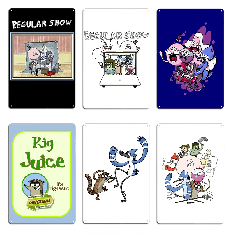 Regular Show Main Characters Mordecai Rigby And Mordecai Metal Garage ...
