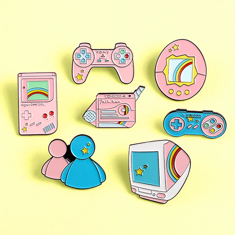 Game-Machine-Game-Handle-controller-Brooch-Classic-Cartoon-Game-Console ...