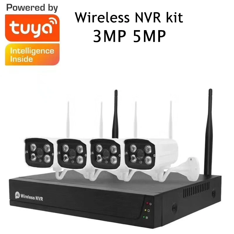 Tuya Smart Life 8CH 4CH 3MP 5MP Video Surveillance Kit WIFI Monitor NVR ...
