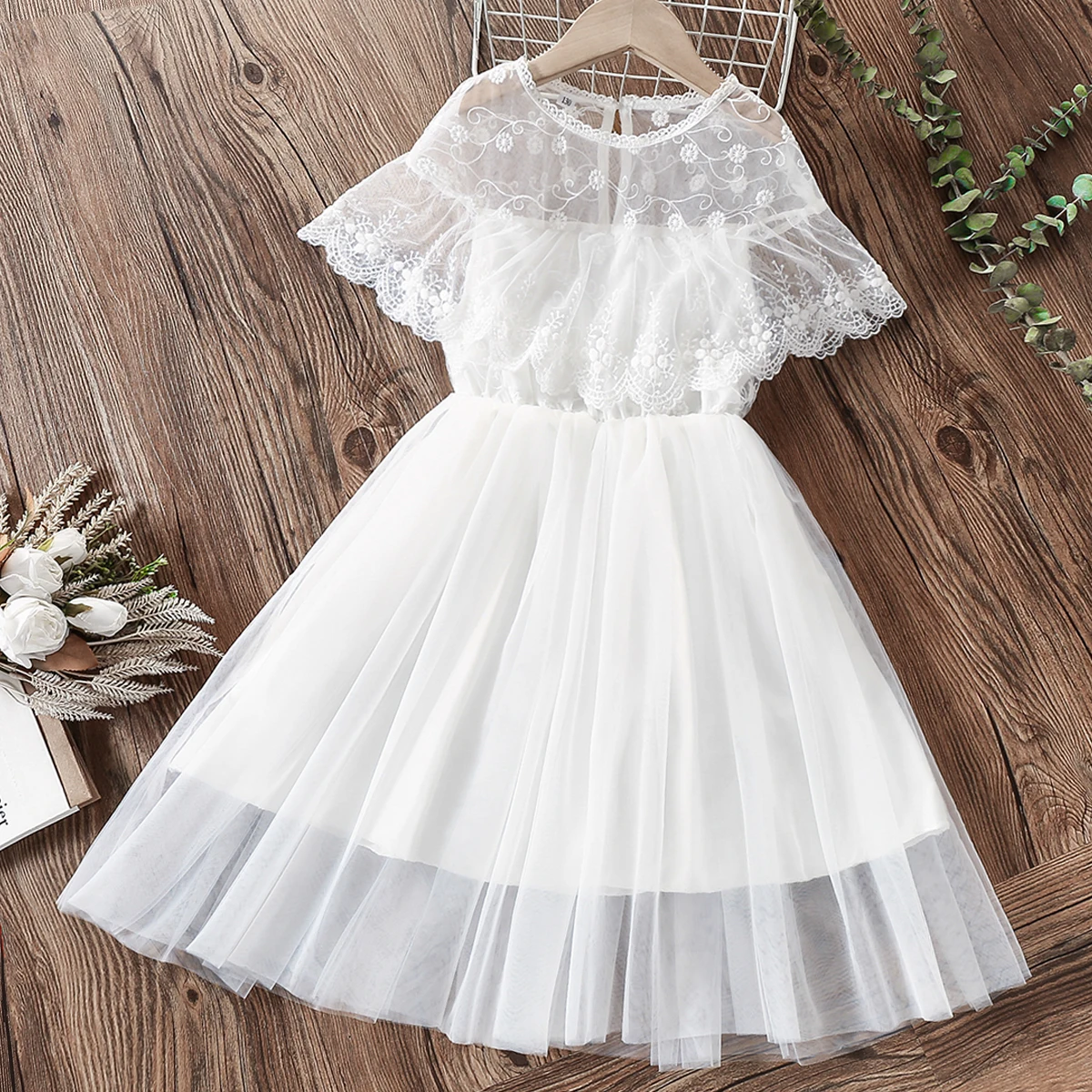 Baby-Girls-Lace-Dresses-for-Kids-Princess-Dress-Tutu-White-Party ...