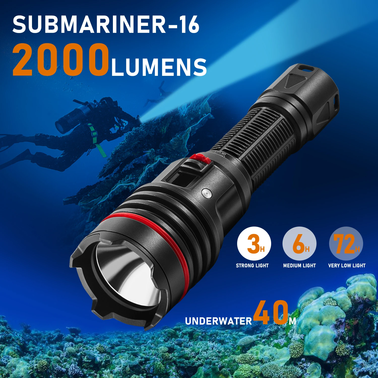 LetonPower-diving-flashlight-underwater-light-scuba-diving-flashlight ...