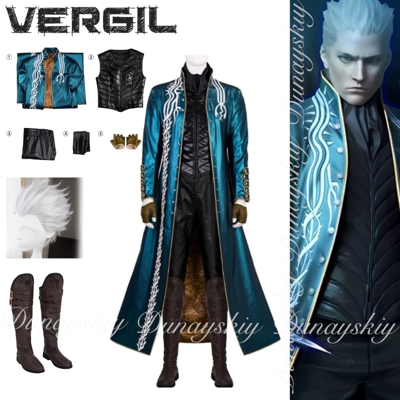 DMC Three Devil Game May Cry Dante Vergil Cosplay Nelo Angelo Dark ...