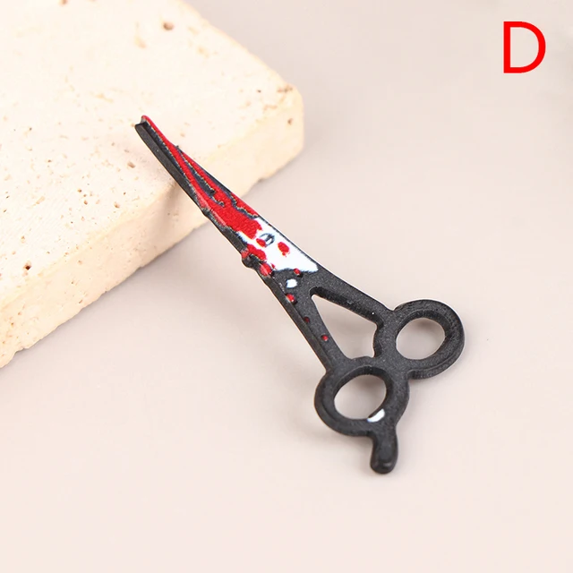 Dollhouse Miniature Horror Scissors Ax Halloween Decor Spoof Props ...