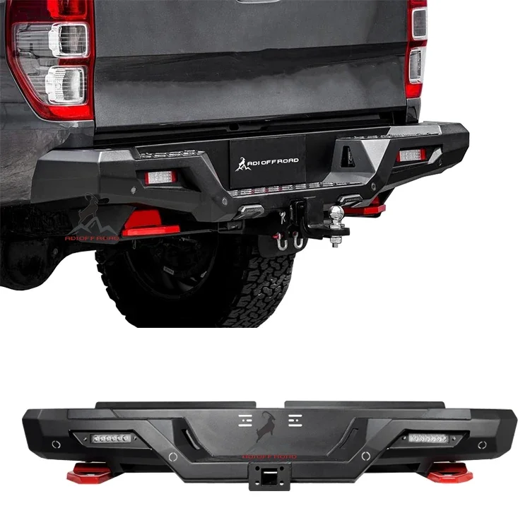 B12-model-4x4-pickup-ute-rear-bumper-Steel-bumper-with-LED-light ...