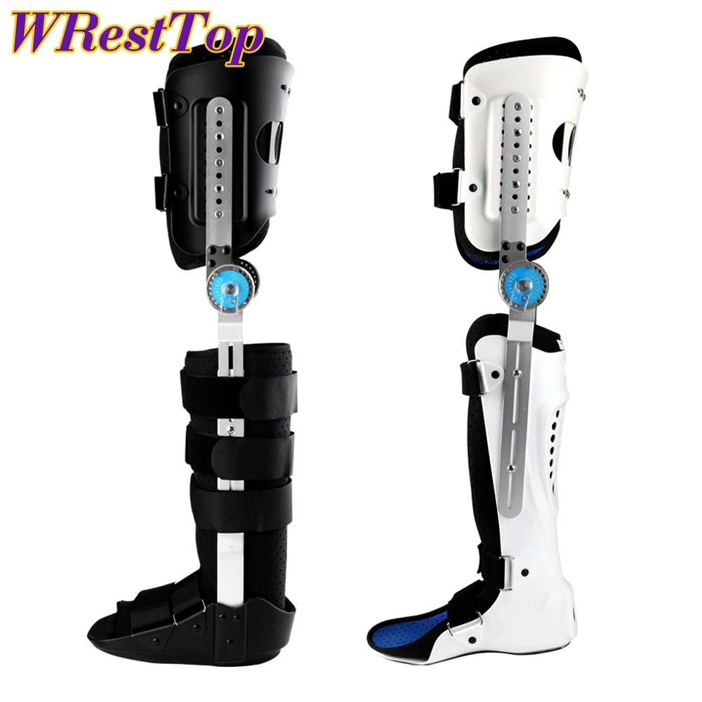 ROM-Hinged-Knee-Foot-Support-Brace-Orthosis-Joint-Stabilizer-Adjustable ...