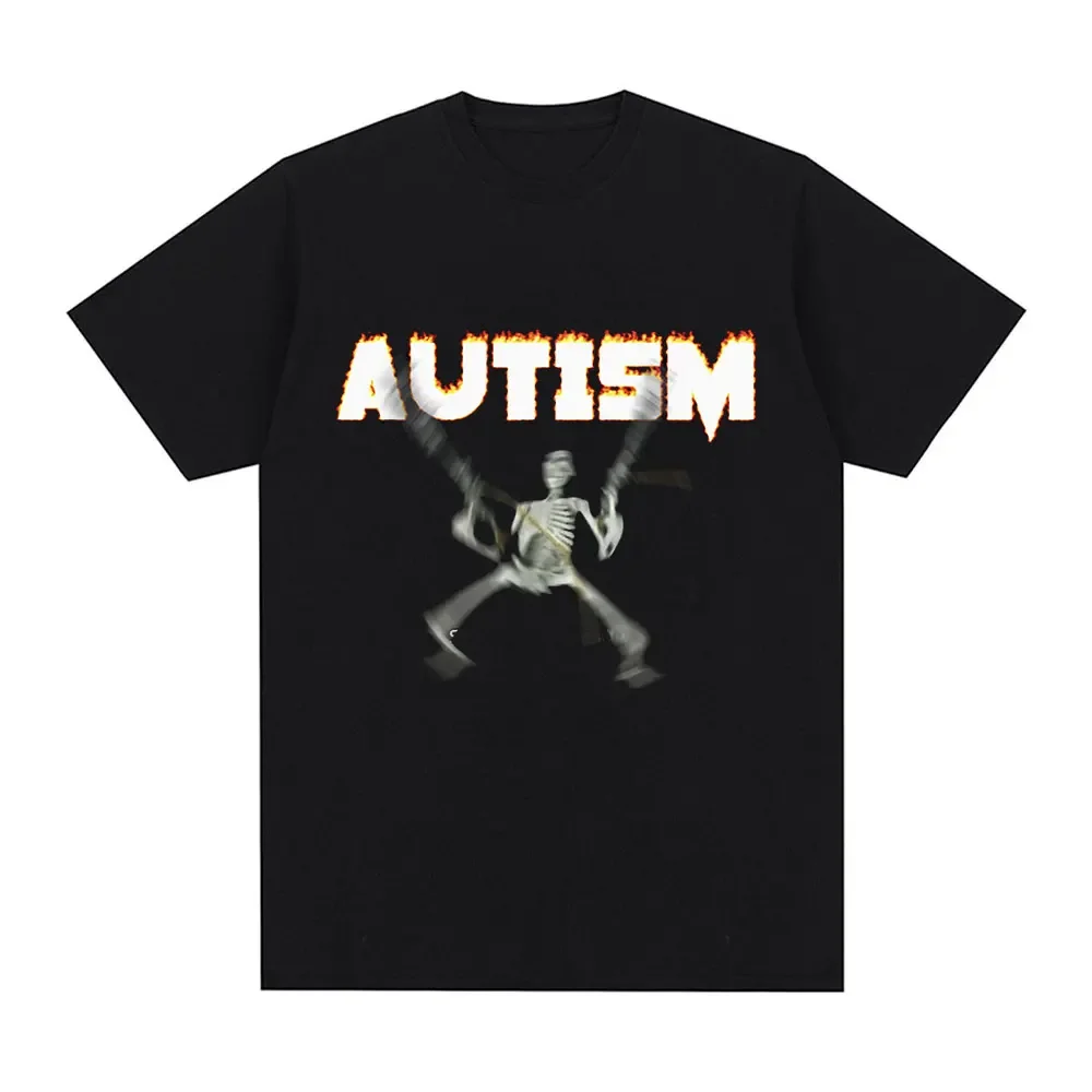 Autism-Skeleton-Meme-T-Shirt-Humor-Funny-Skull-Men-Women-Fashion-Hip ...