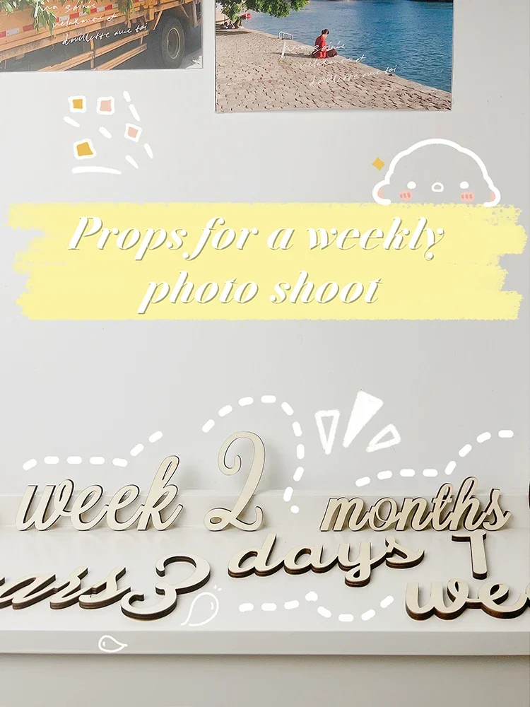 Scandinavian-Style-Numbers-Months-Letters-Wooden-Pieces-Baby-Weeks-100 ...
