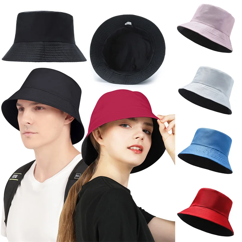 Outdoor Double Sided Foldable Bucket Hat 2024 Men Women Sun Fishing ...