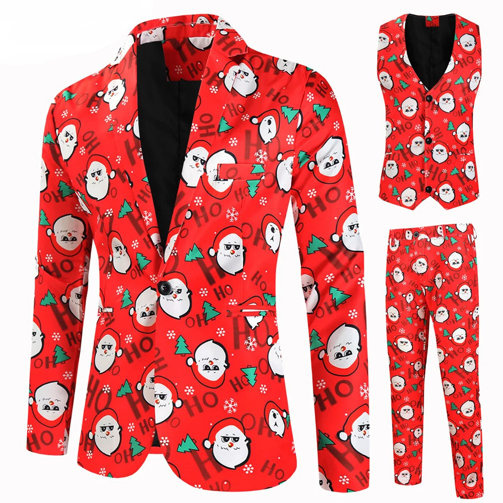 Christmas-Suits-for-Men-3-Piece-Uniform-Daily-Outfits-Snowflake-Snowman ...