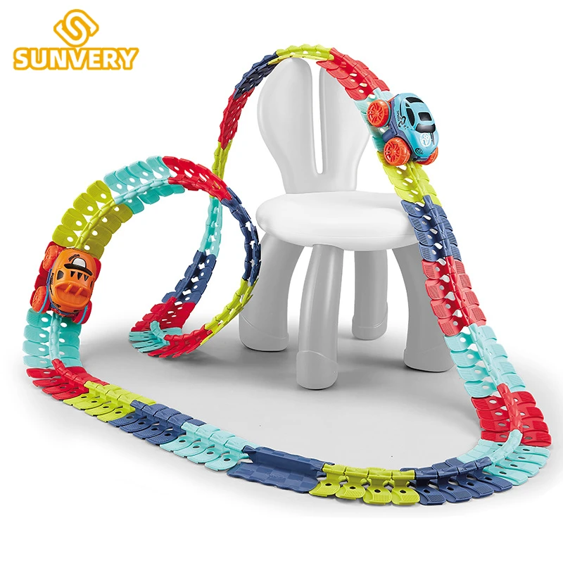 Changeable Track With Led Light-up Race Car Racing Track Set Flexible ...