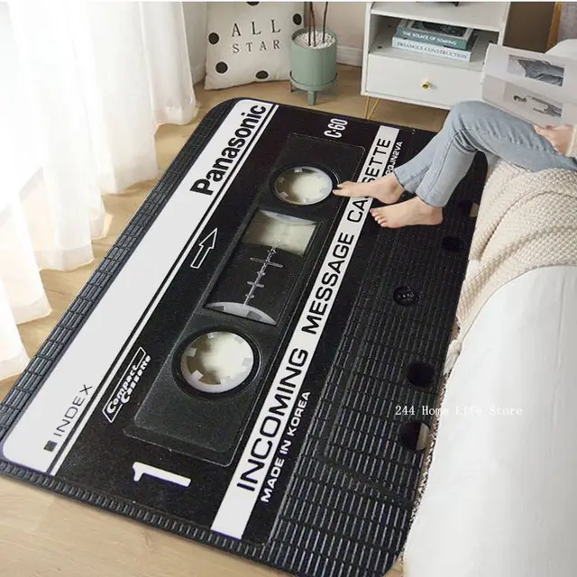 Cassette Tape Door Mat INS Style Soft Bedroom Floor House Laundry Room ...