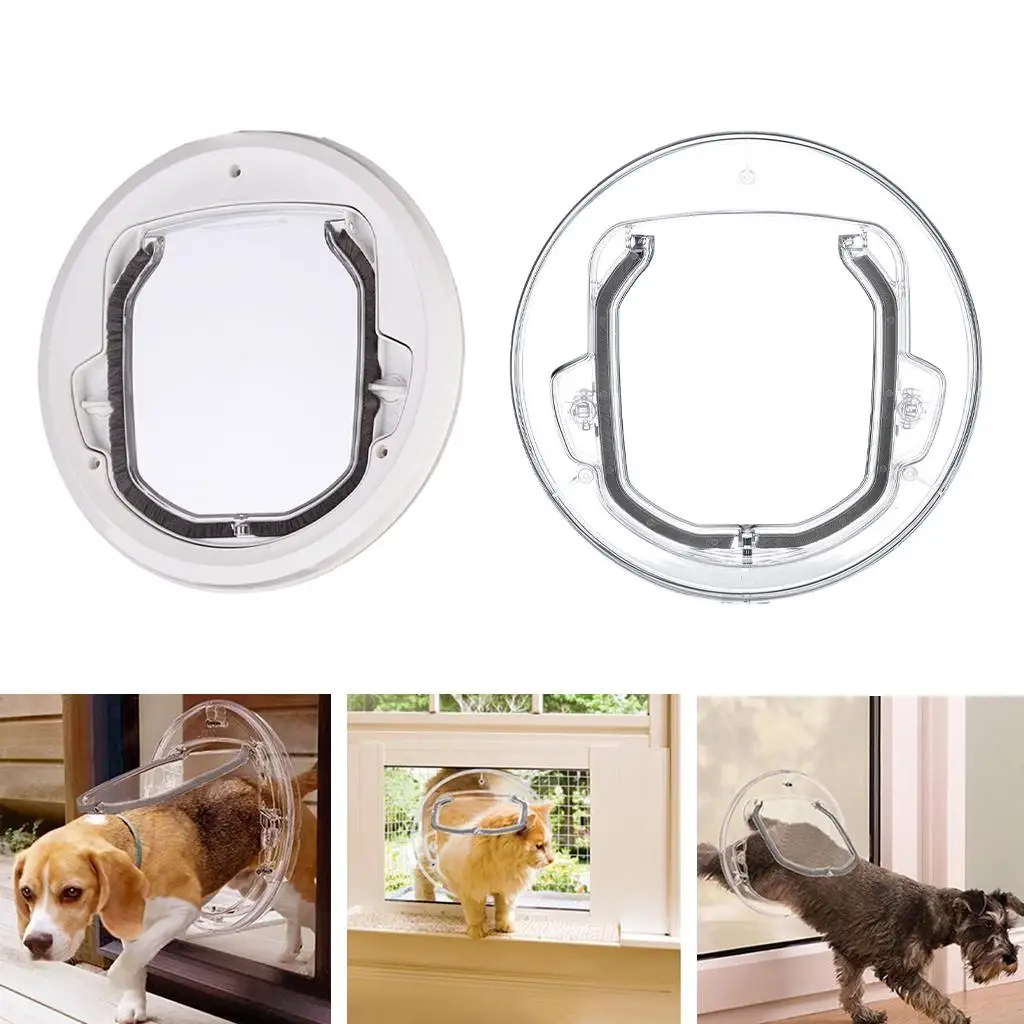 Dog Window Gate Flap Door with 4 Ways Cat Doggie for Screen Window ...