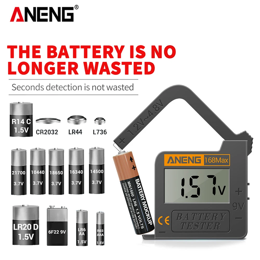 ANENG-168Max-Digital-Lithium-Battery-Tester-Capacity-Universal-Test ...