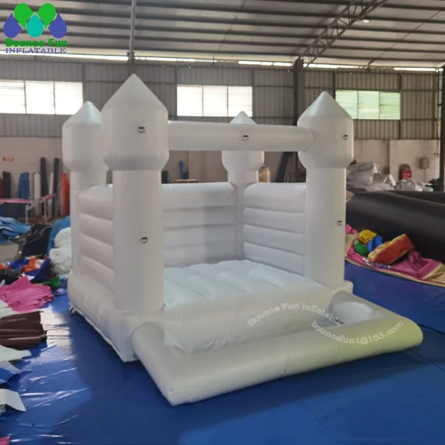 Hot Sale Mini Pastel White Inflatable Wedding Bouncy Castle With Ball ...